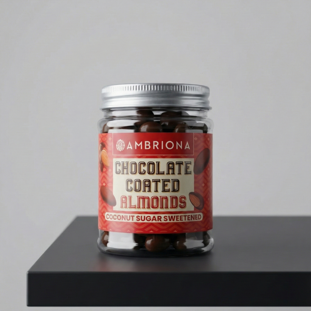 Chocolate Coated Almonds Coconut Sugar Sweetened – Ambriona